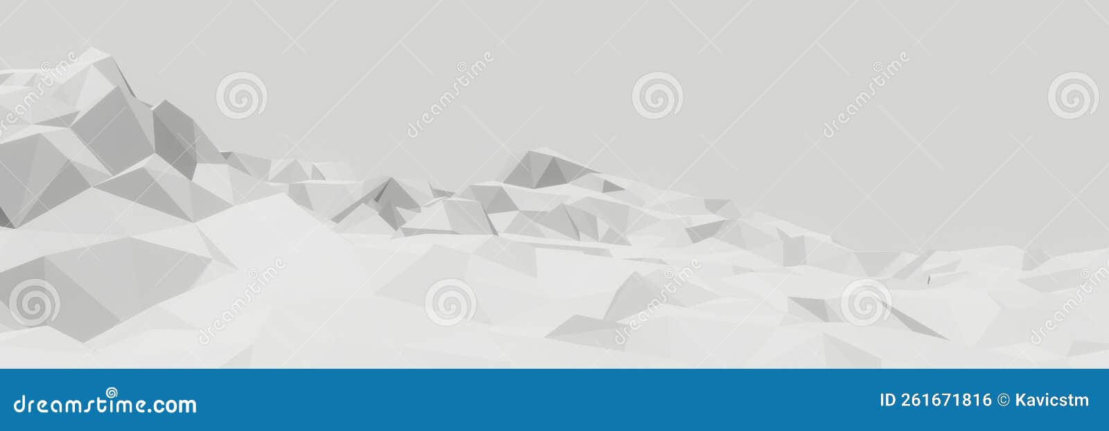 3D Low Polygon Ice Mountain Stock Illustration - Illustration of scenic ...