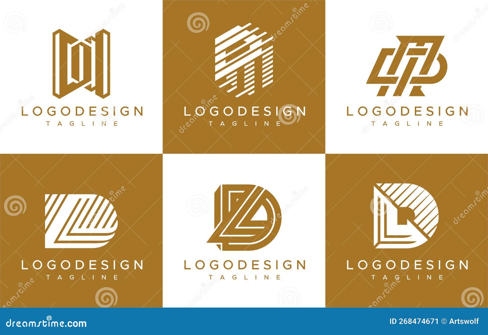 D M DM D L DL Logo Design Template Set. Modern DL DM Letter Initial ...