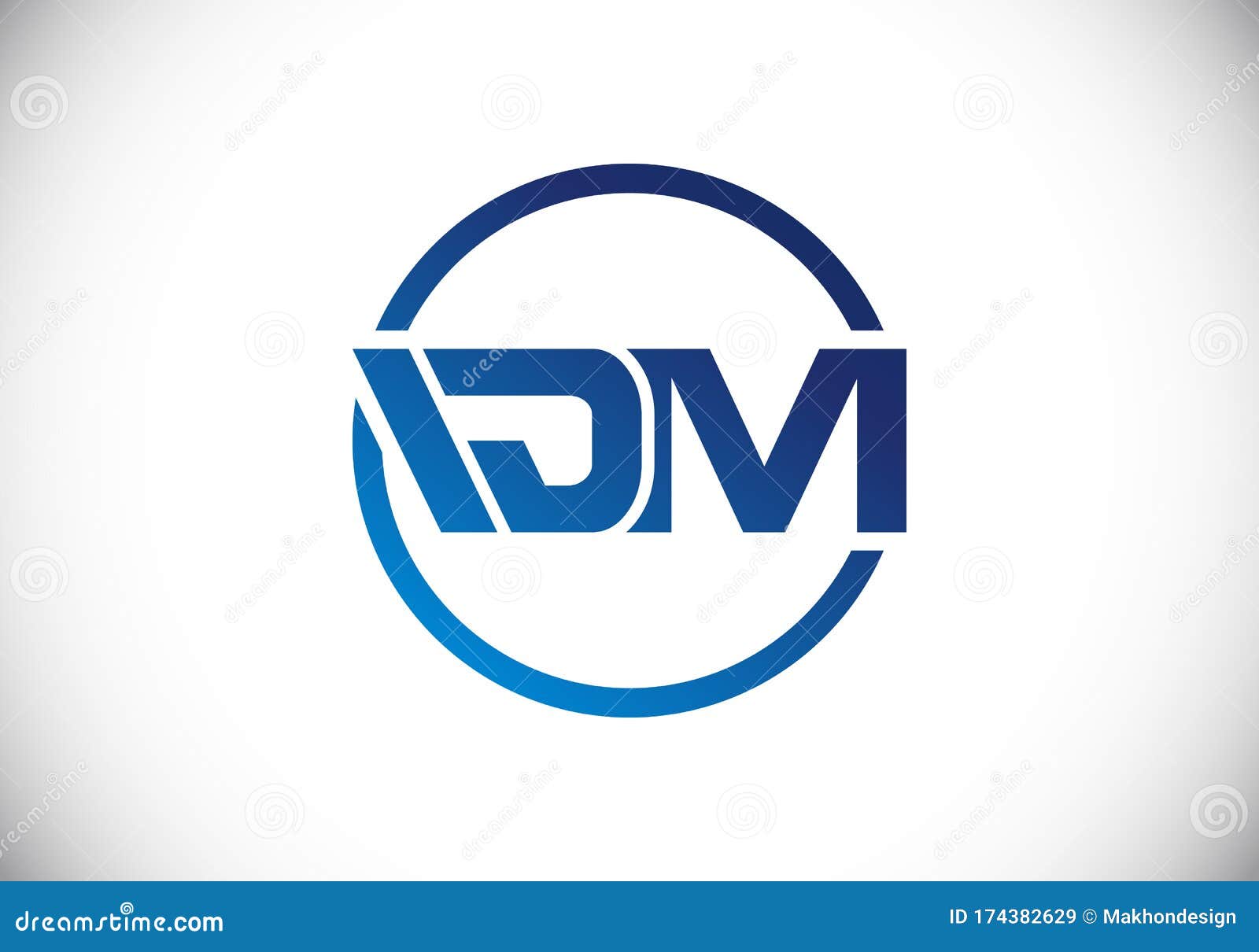 D M Initial Letter Logo Design, Creative Modern Letters Vector Icon ...