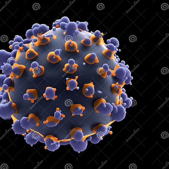 3d macro virus cell stock illustration. Illustration of intelligence ...