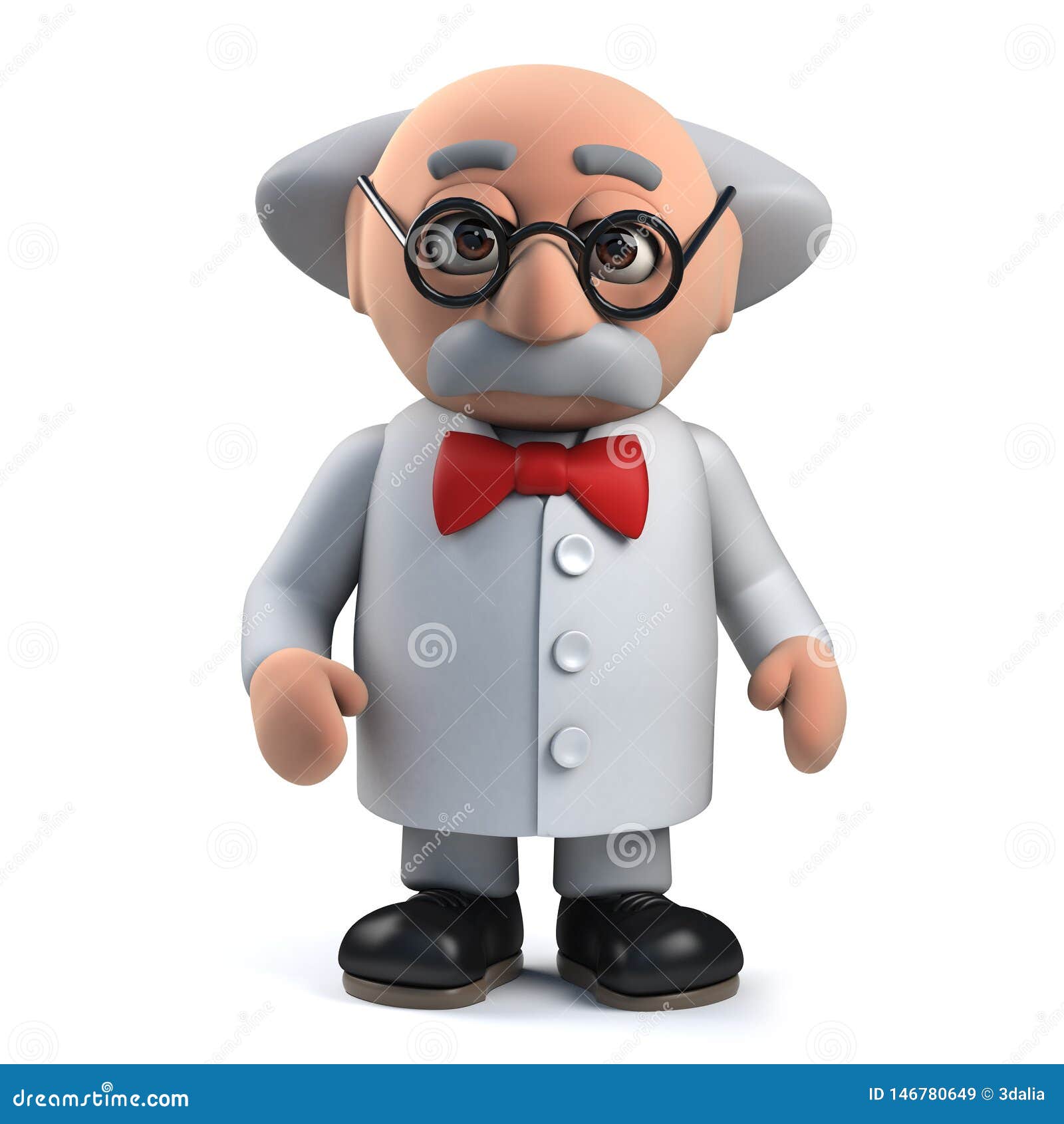 3d Mad Scientist Professor Character Stock Illustration - Illustration ...