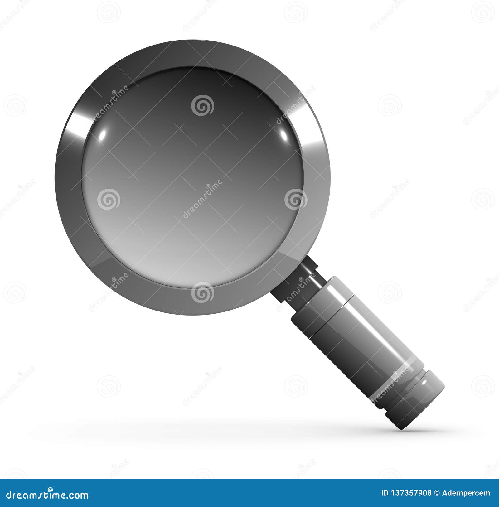 3d magnifican el vidrio stock de ilustración. Ilustración de aislado ...