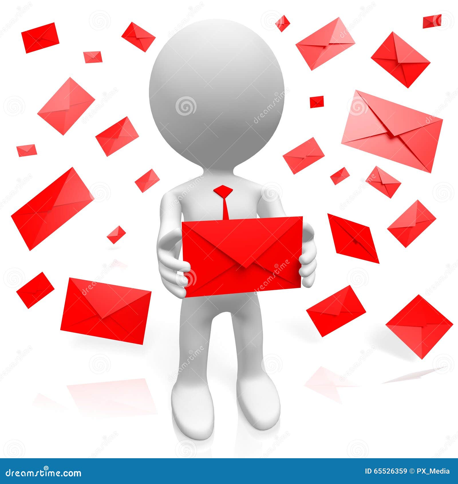 3D mail concept stock illustration. Illustration of letter - 65526359