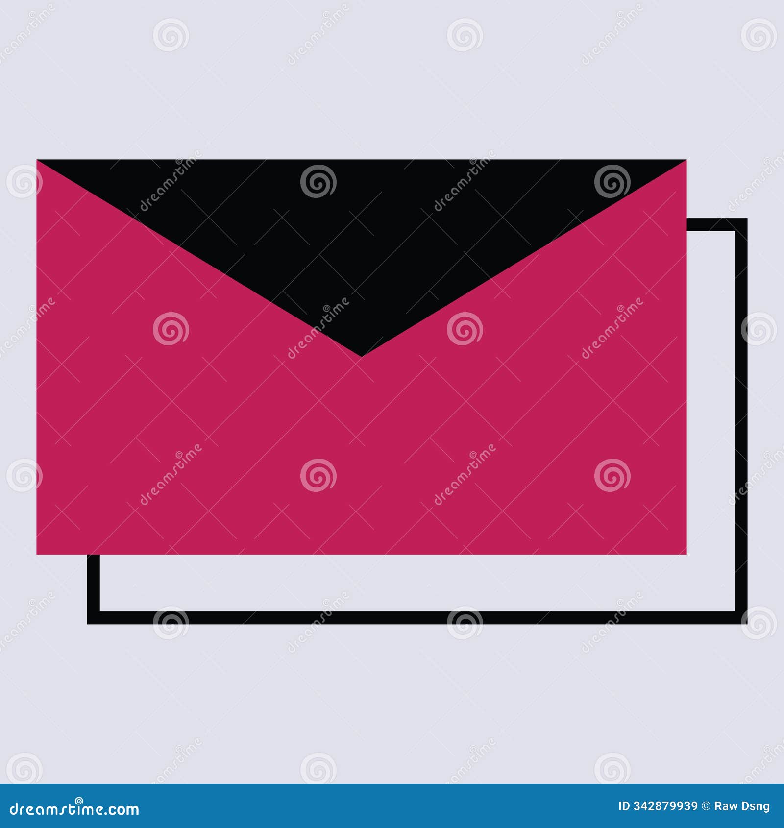 2D Mail or Mail Icon Design. Stock Illustration - Illustration of icon ...