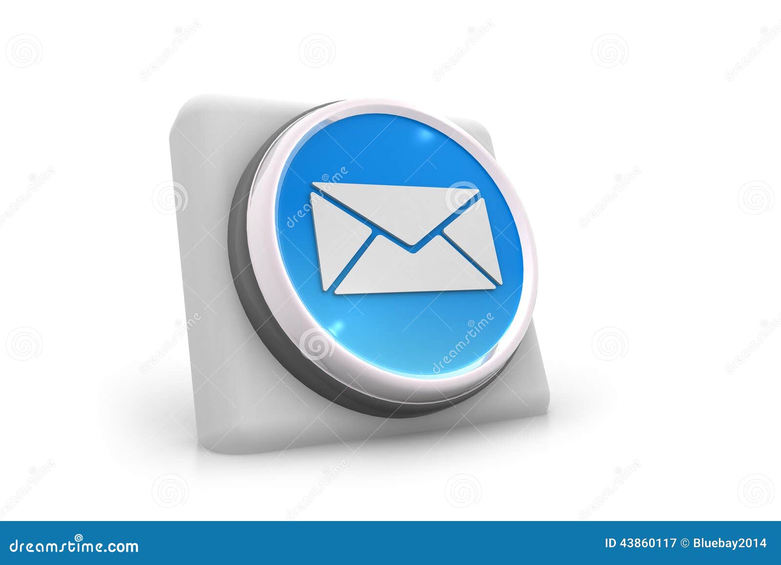 3d mail icon stock illustration. Illustration of message - 43860117