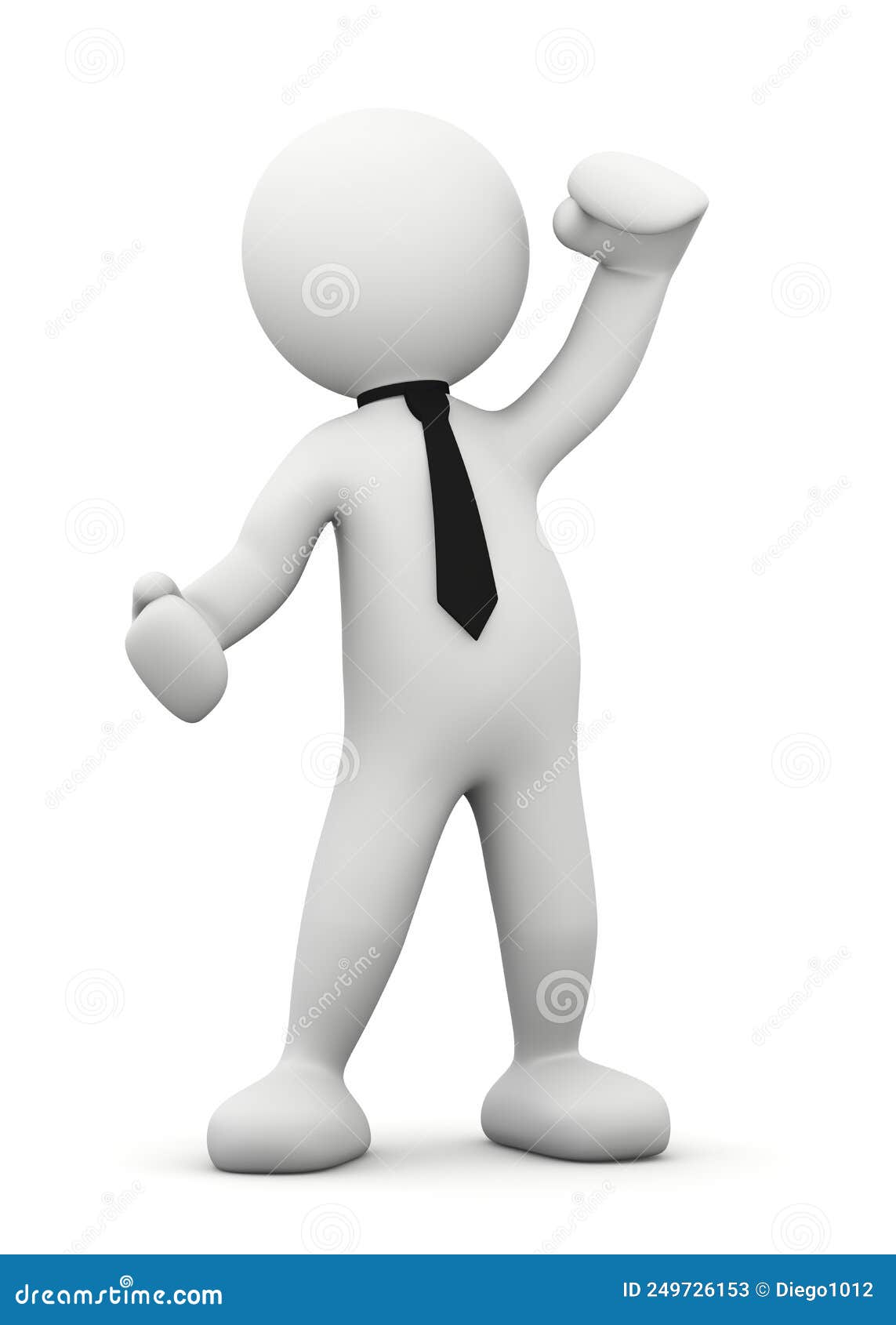 3d man achieving a success stock illustration. Illustration of ambition ...