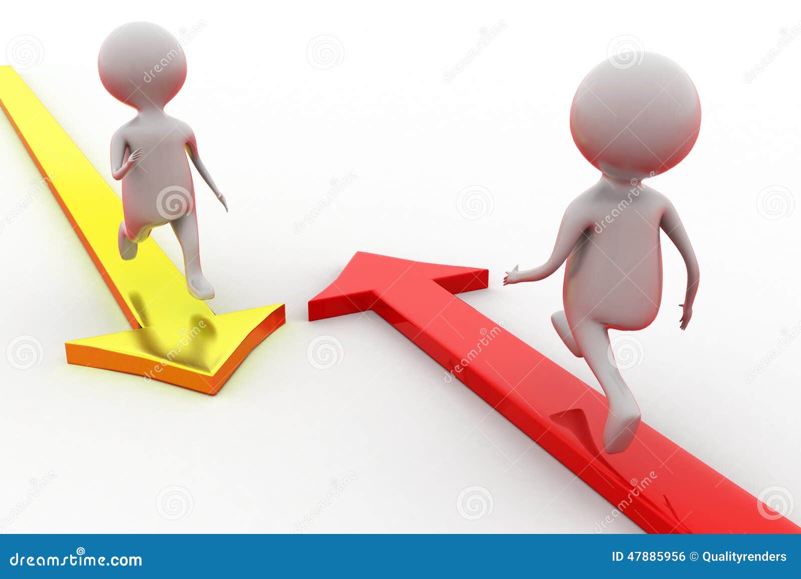 3d man on arrow concept stock illustration. Illustration of background ...