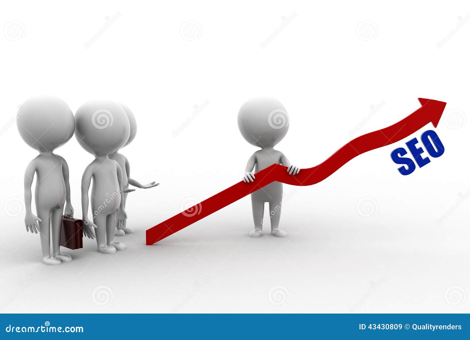 3d Man Arrow Seo stock illustration. Illustration of service - 43430809