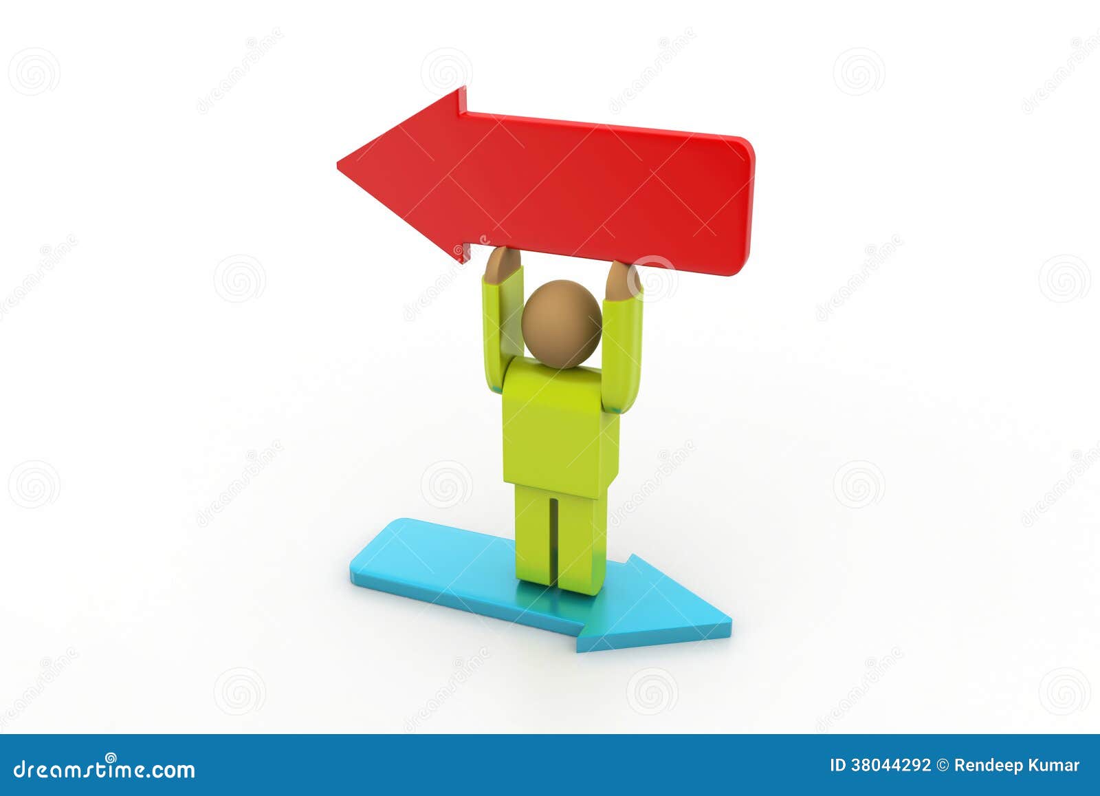 3d Man Arrows Stock Photography | CartoonDealer.com #38044292