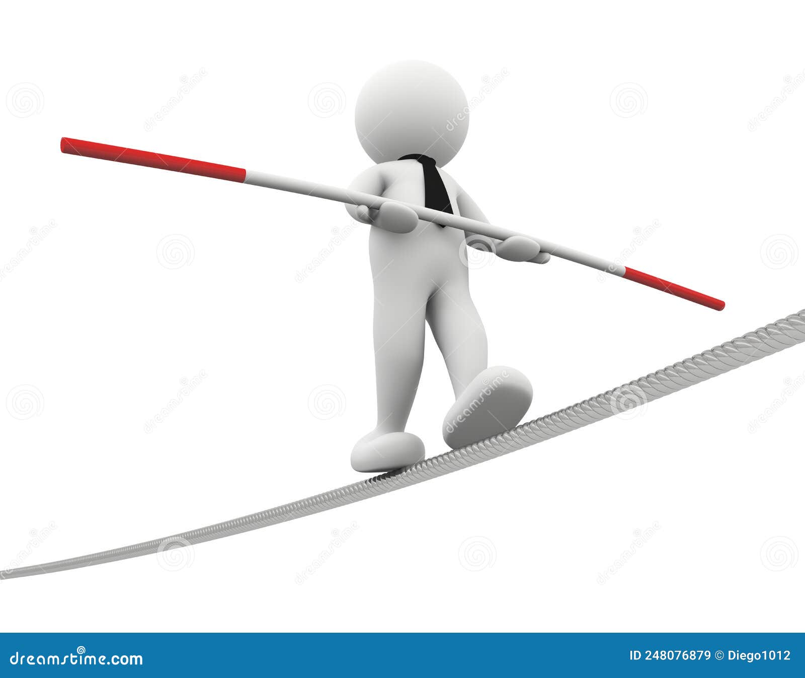3d man in balance harmony stock illustration. Illustration of suspended ...