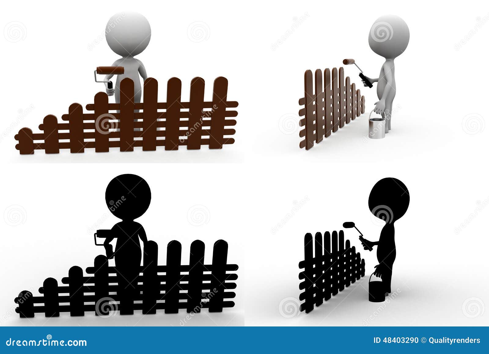 3d Man Build Concept Collections With Alpha And Shadow Channel Stock ...