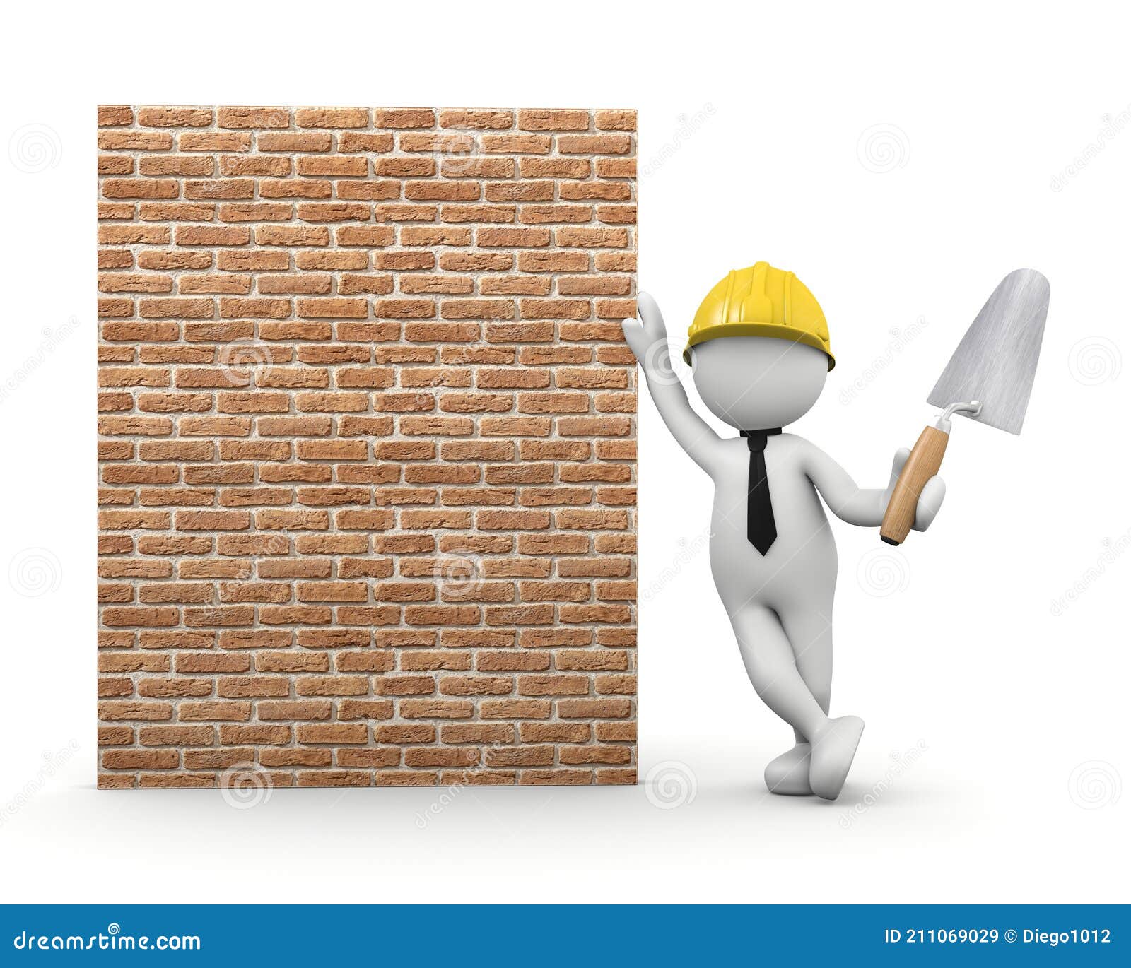 3d Man Building Construction Project Stock Image - Image of renovation ...