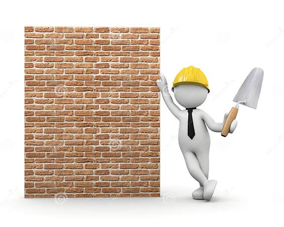 3d Man Building Construction Project Stock Image - Image of renovation ...