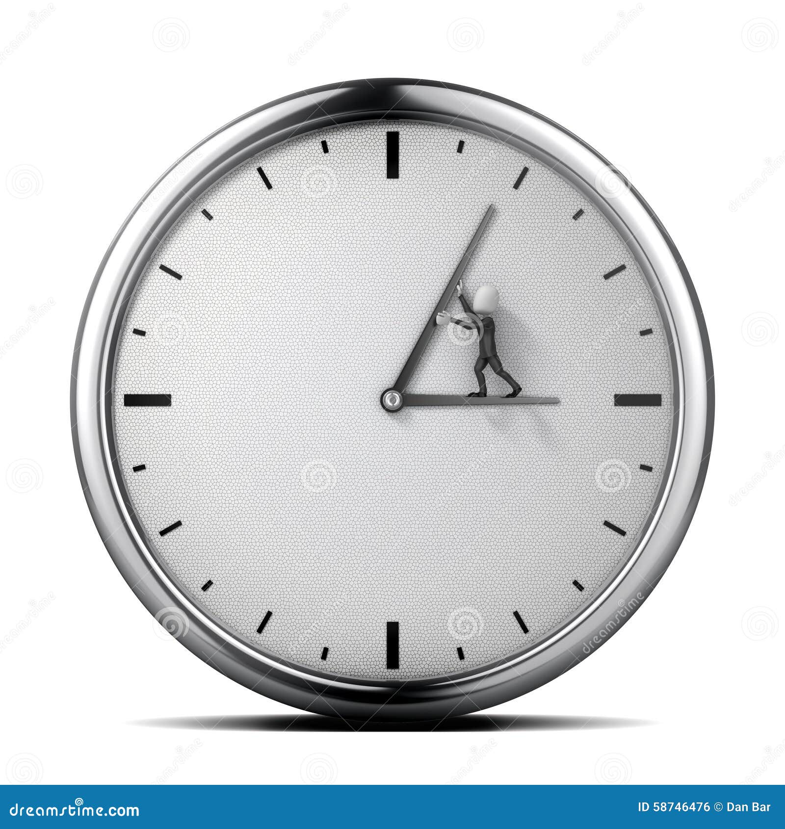 3d Man Businessman and Clock Stock Illustration - Illustration of ...