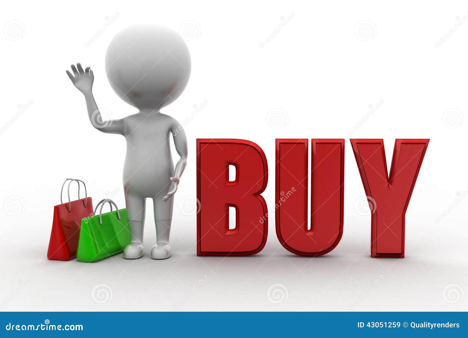 3d man buy stock illustration. Illustration of green - 43051259