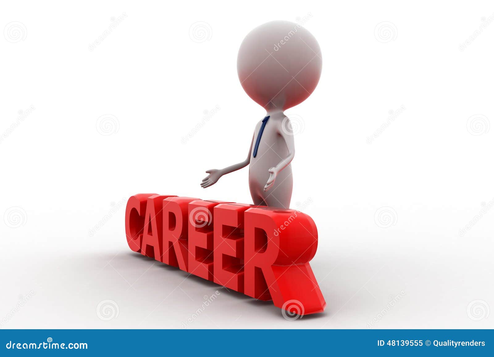 3d man career concept stock illustration. Illustration of angle - 48139555