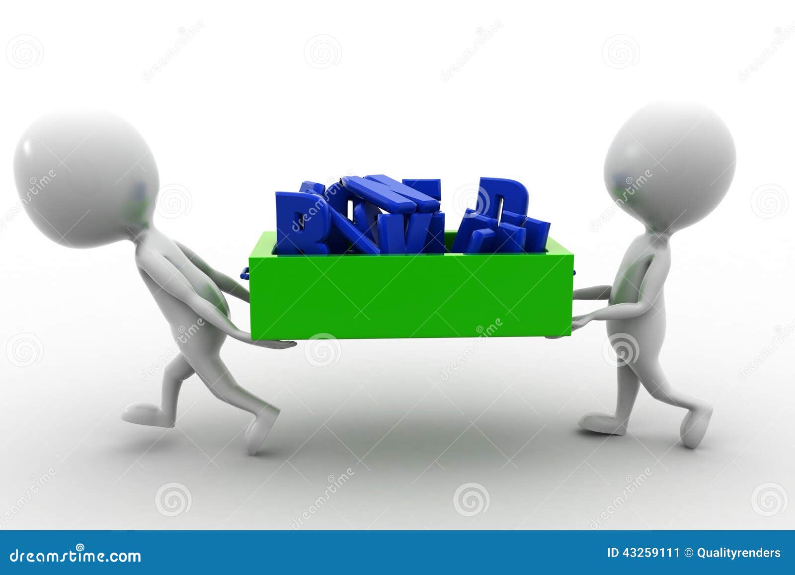 3d man carrying alphabets stock illustration. Illustration of block ...