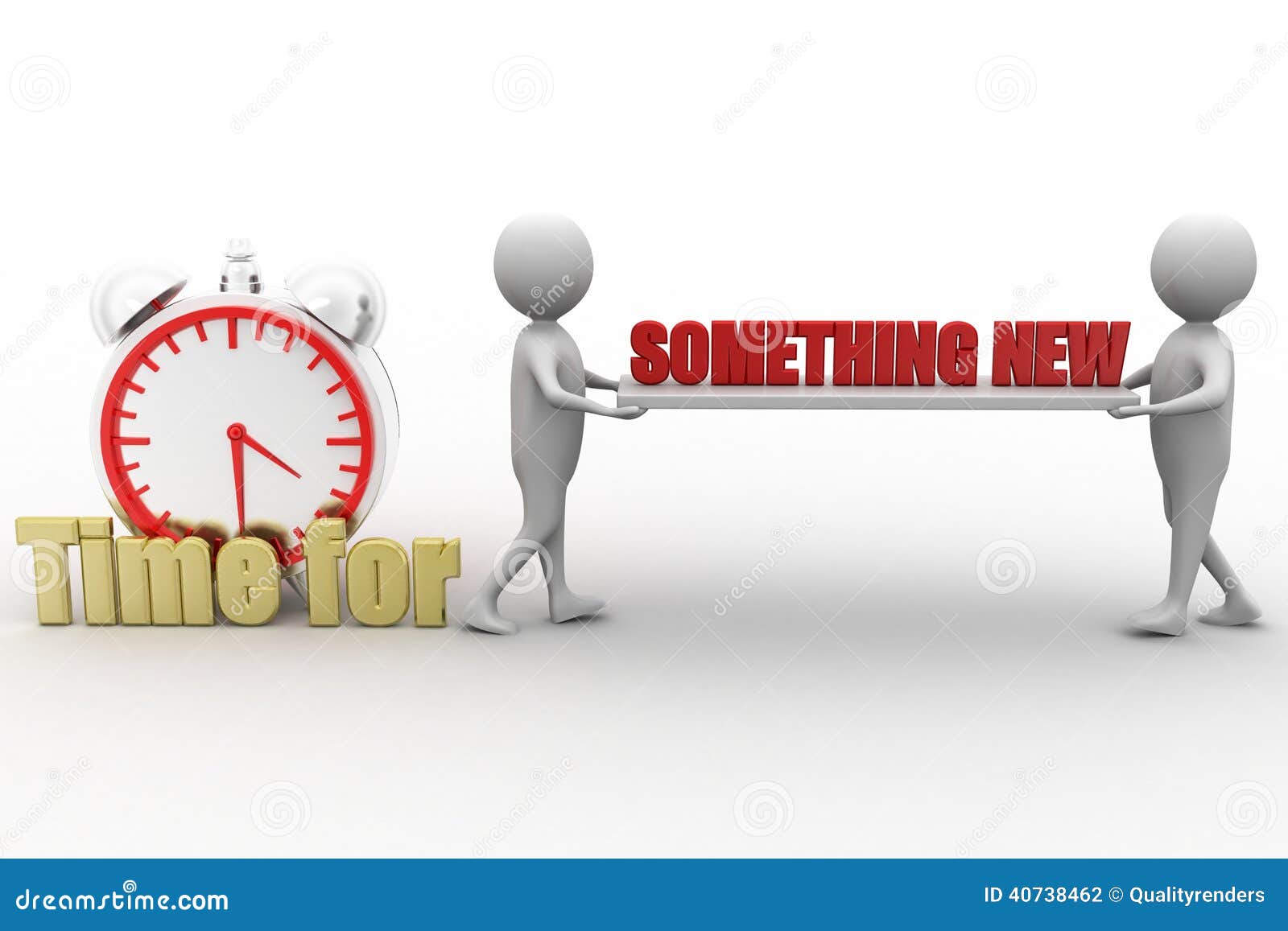 3d Man Carrying Something New , Time for Something New Concept Stock ...