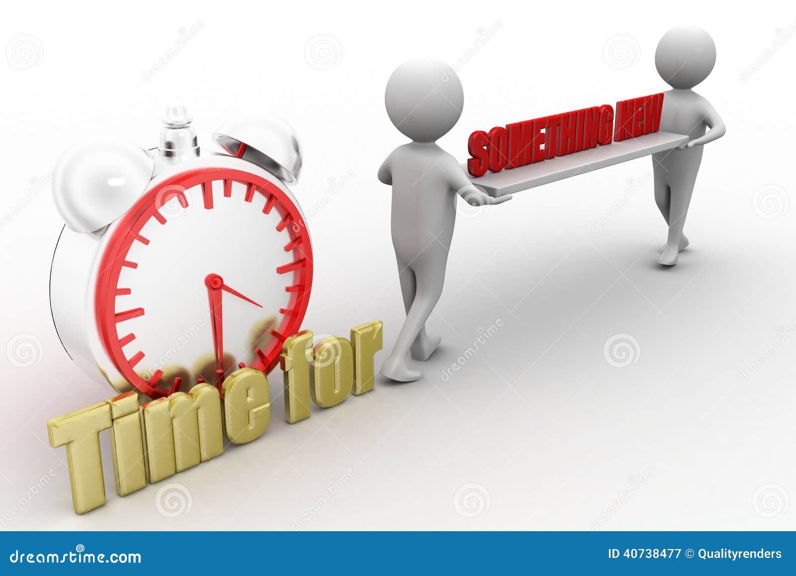 3d Man Carrying Something New , Time for Something New Concept Stock ...