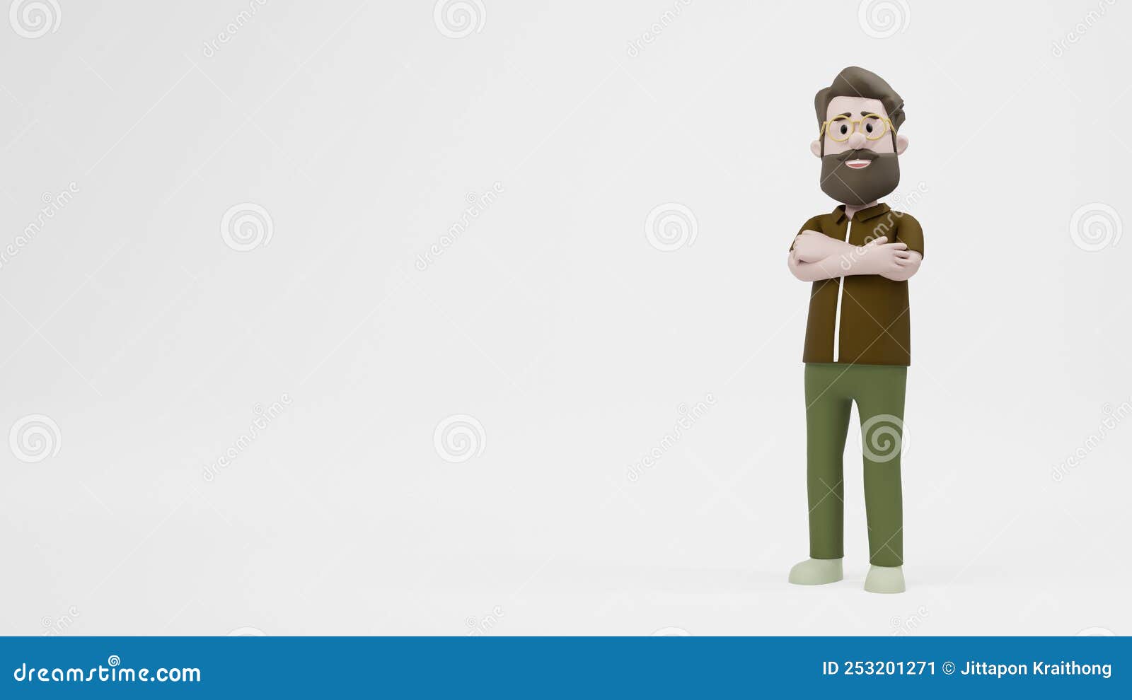 Cross-armed Businessman, Front And Back View. Vector Illustration ...