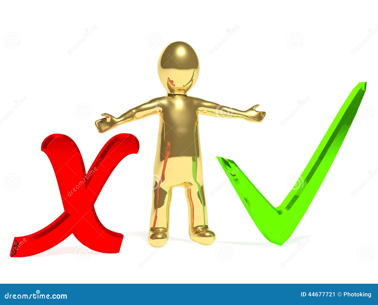 3d man with check mark stock illustration. Illustration of conceptual ...