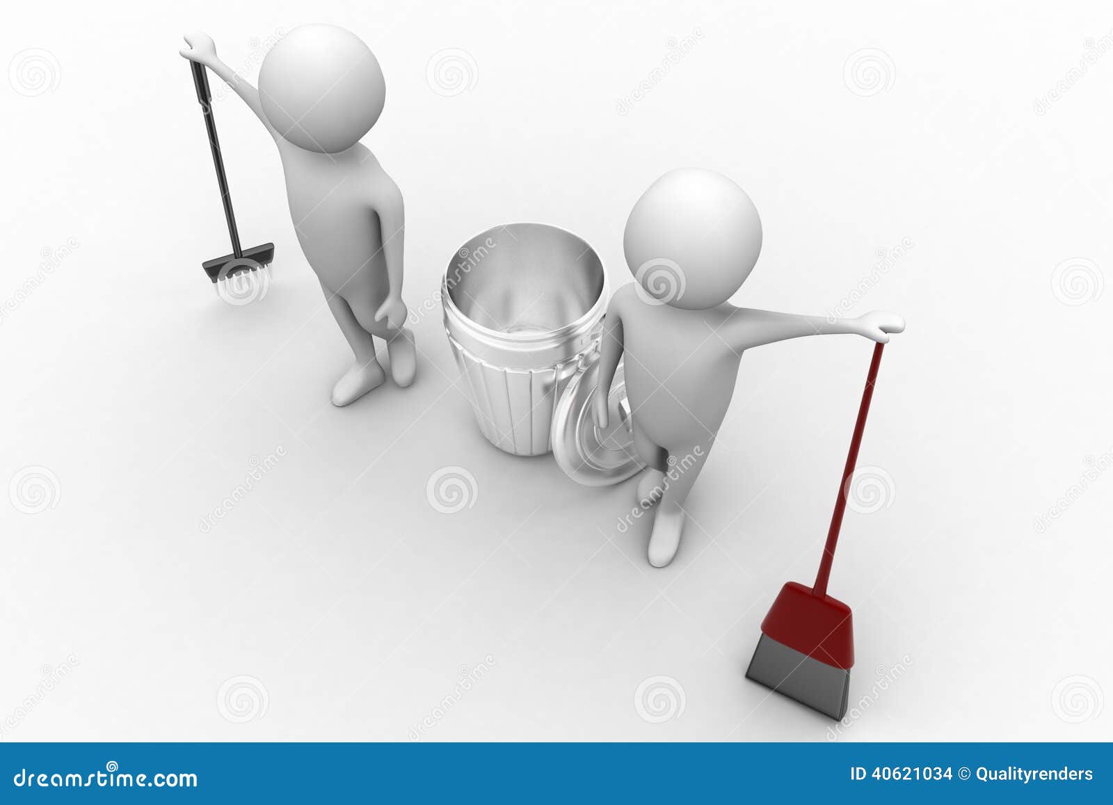 3d man cleaning concept stock illustration. Illustration of character ...