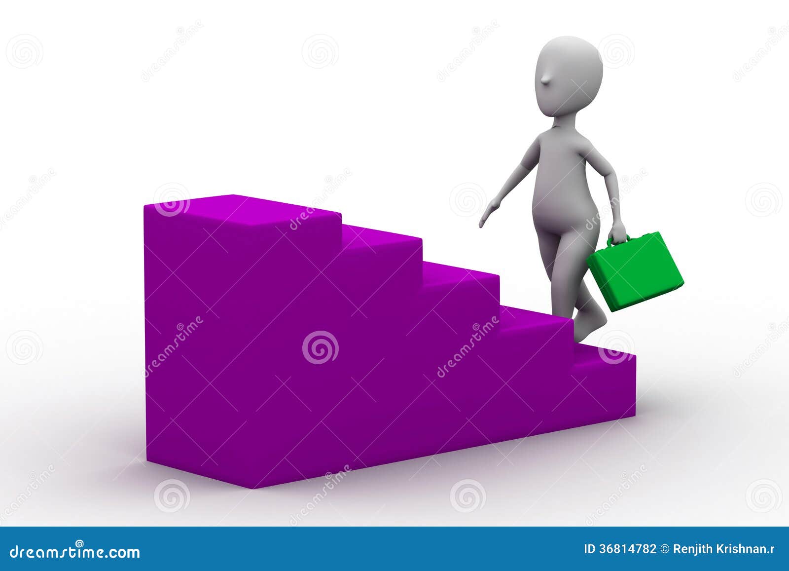 3d man climbing on a step stock illustration. Illustration of long ...