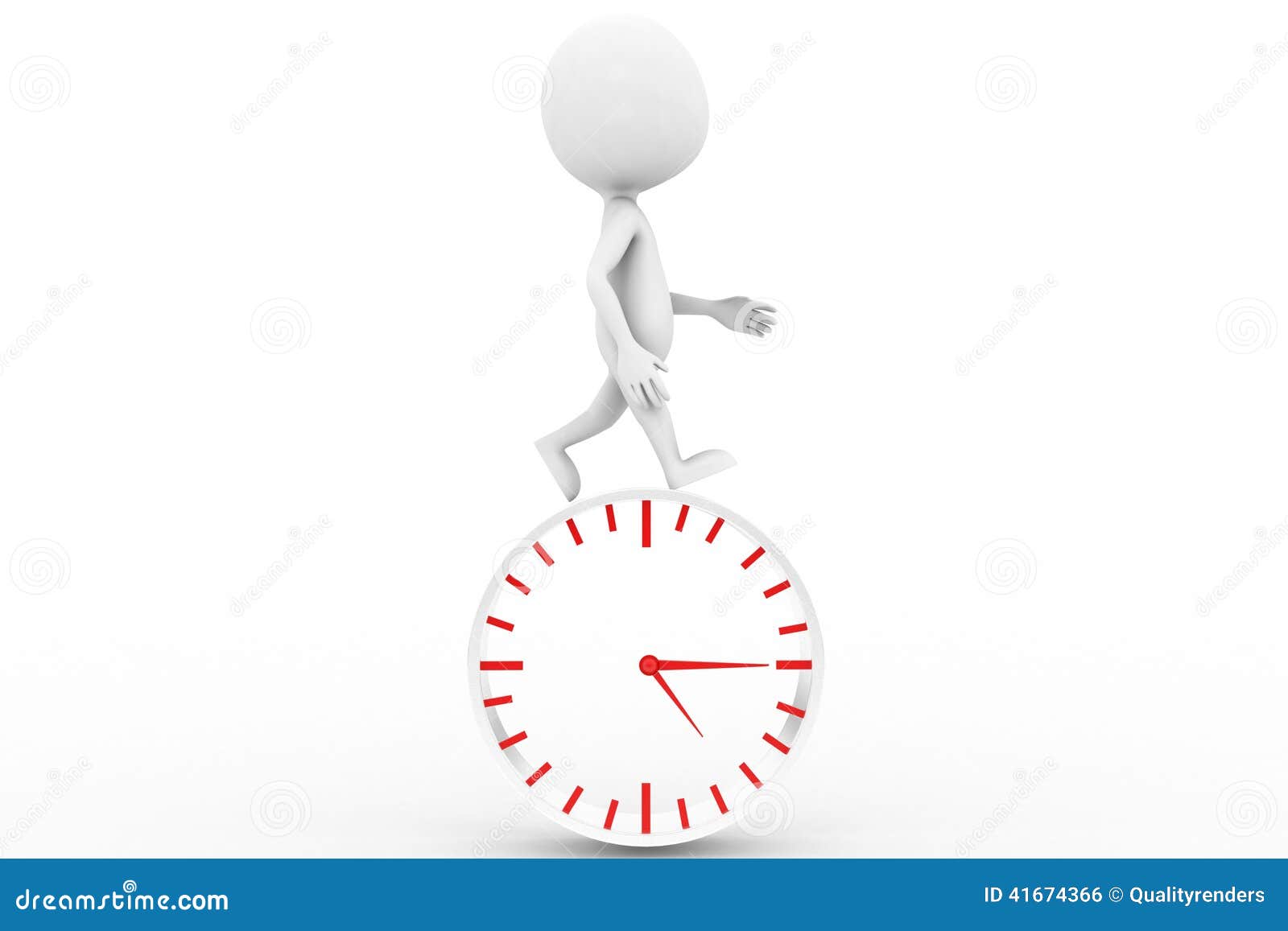 3d man clock concept stock illustration. Illustration of classic - 41674366