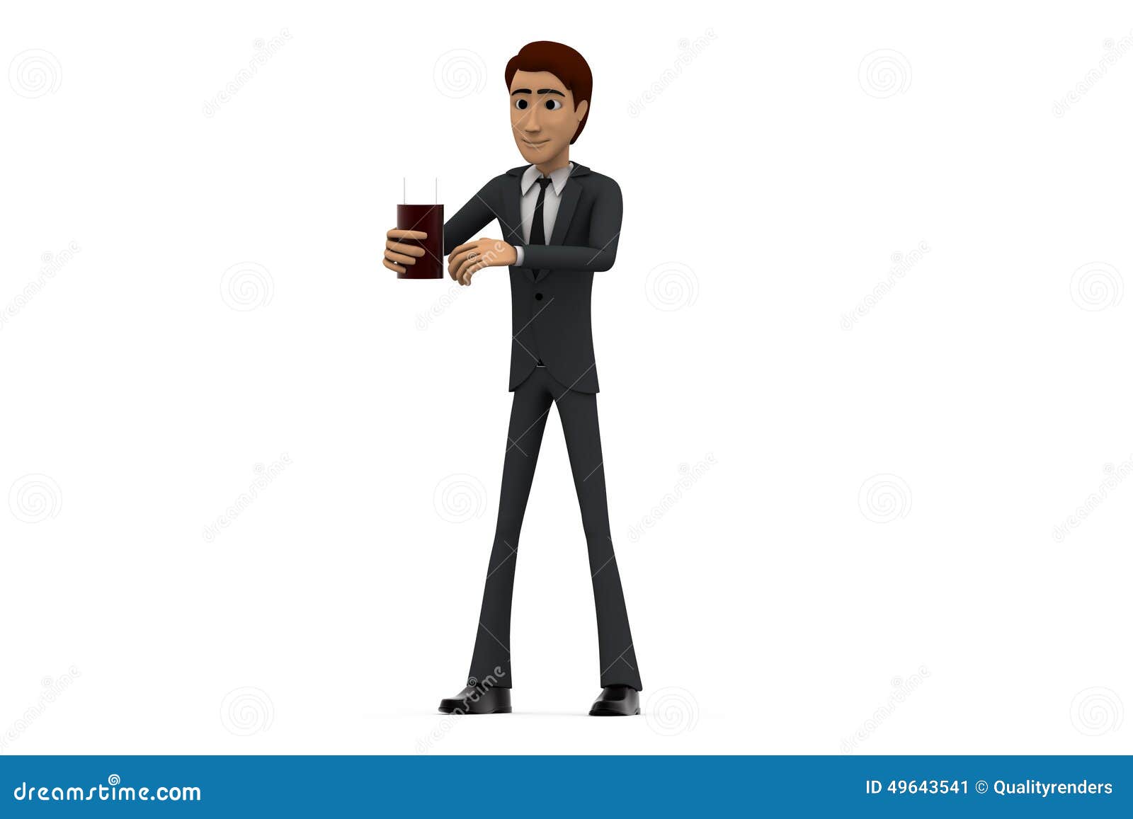 3d man coffee cup concept stock illustration. Illustration of render ...