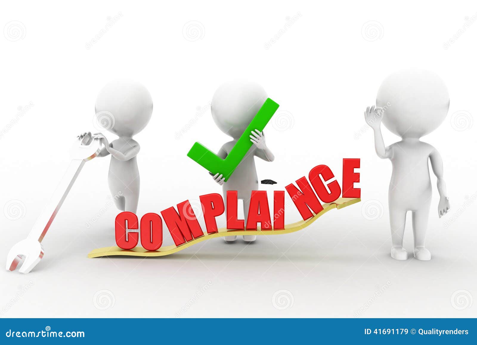 3d man complaince stock illustration. Illustration of compliance - 41691179