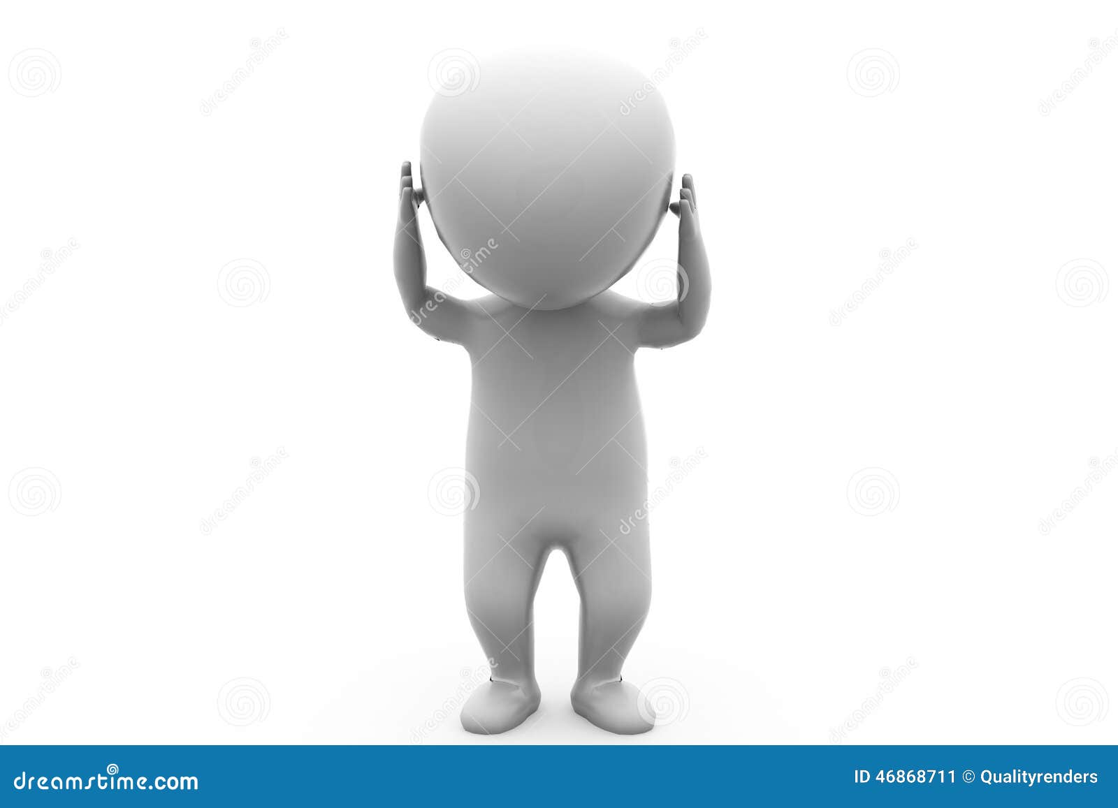 3d man confused concept stock illustration. Illustration of graphics ...