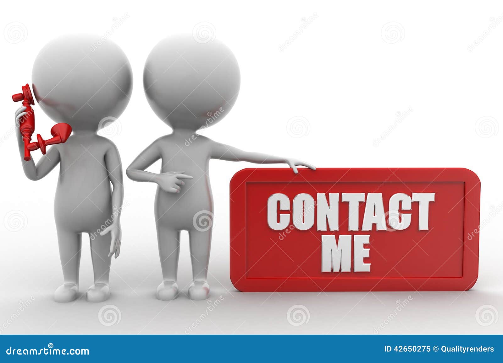 3d man contact me stock illustration. Illustration of image - 42650275