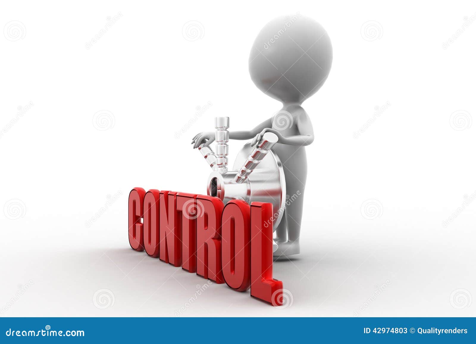 3d man control concept stock illustration. Illustration of inside ...