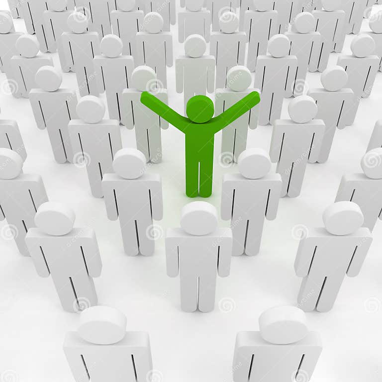 3d man crowd stock illustration. Illustration of abstract - 29738740