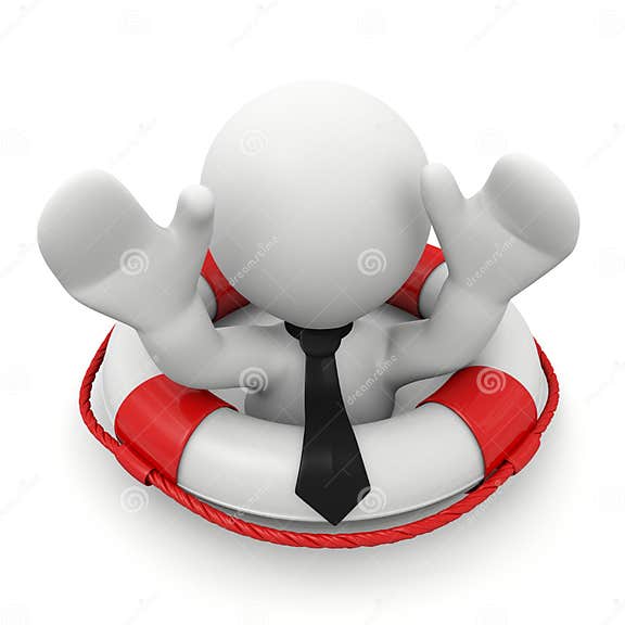 3d man in danger situation stock illustration. Illustration of crisis ...