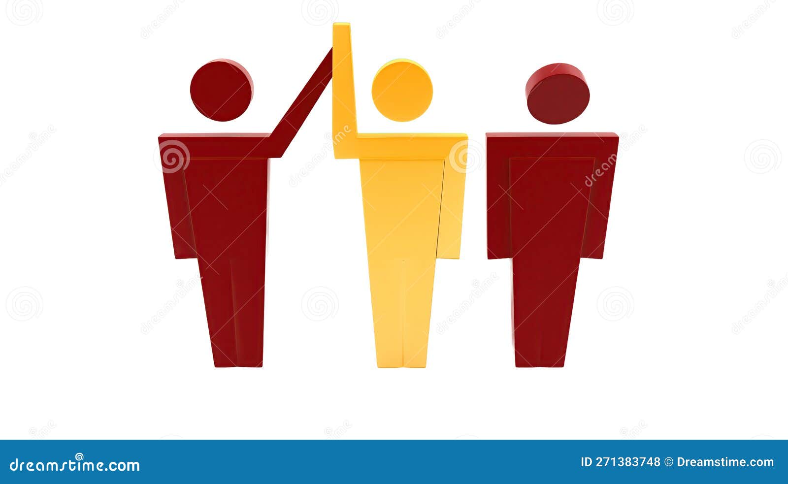 3d Man Declaring Winner from Two Man Concept Stock Illustration ...