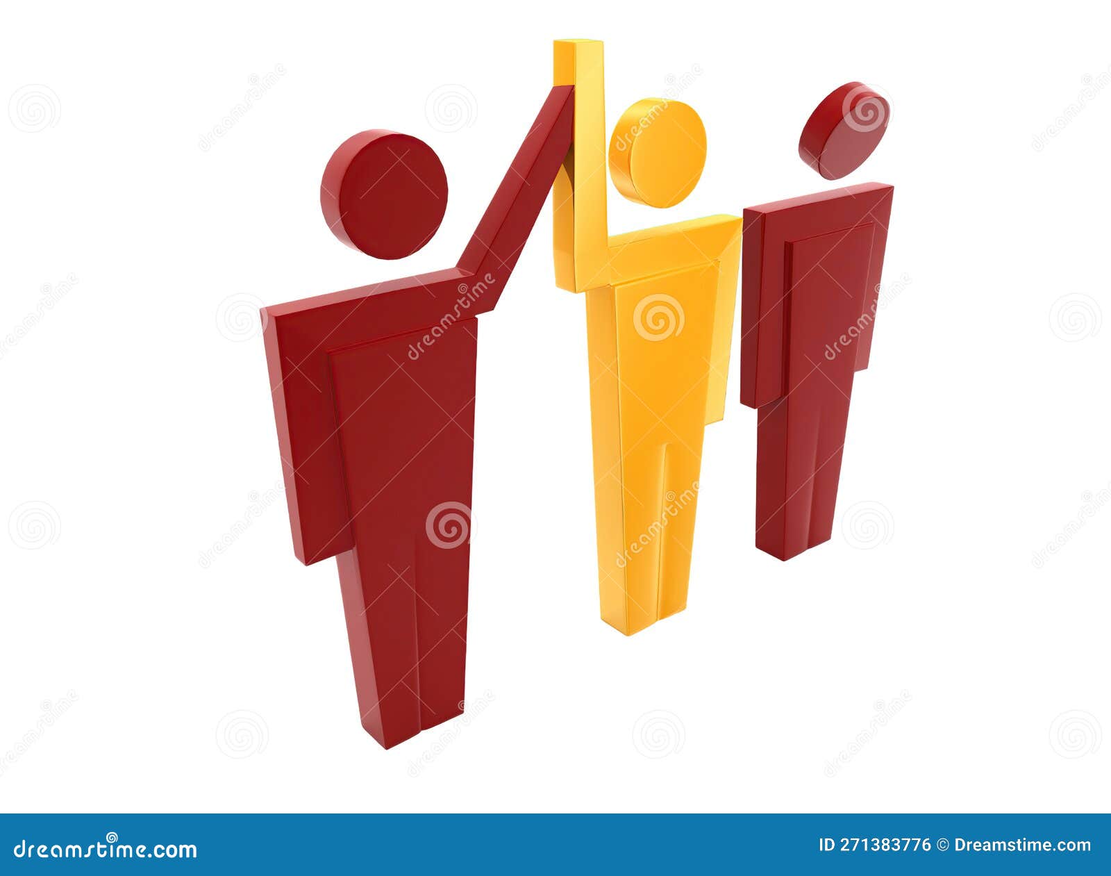 3d Man Declaring Winner from Two Man Concept Stock Illustration ...