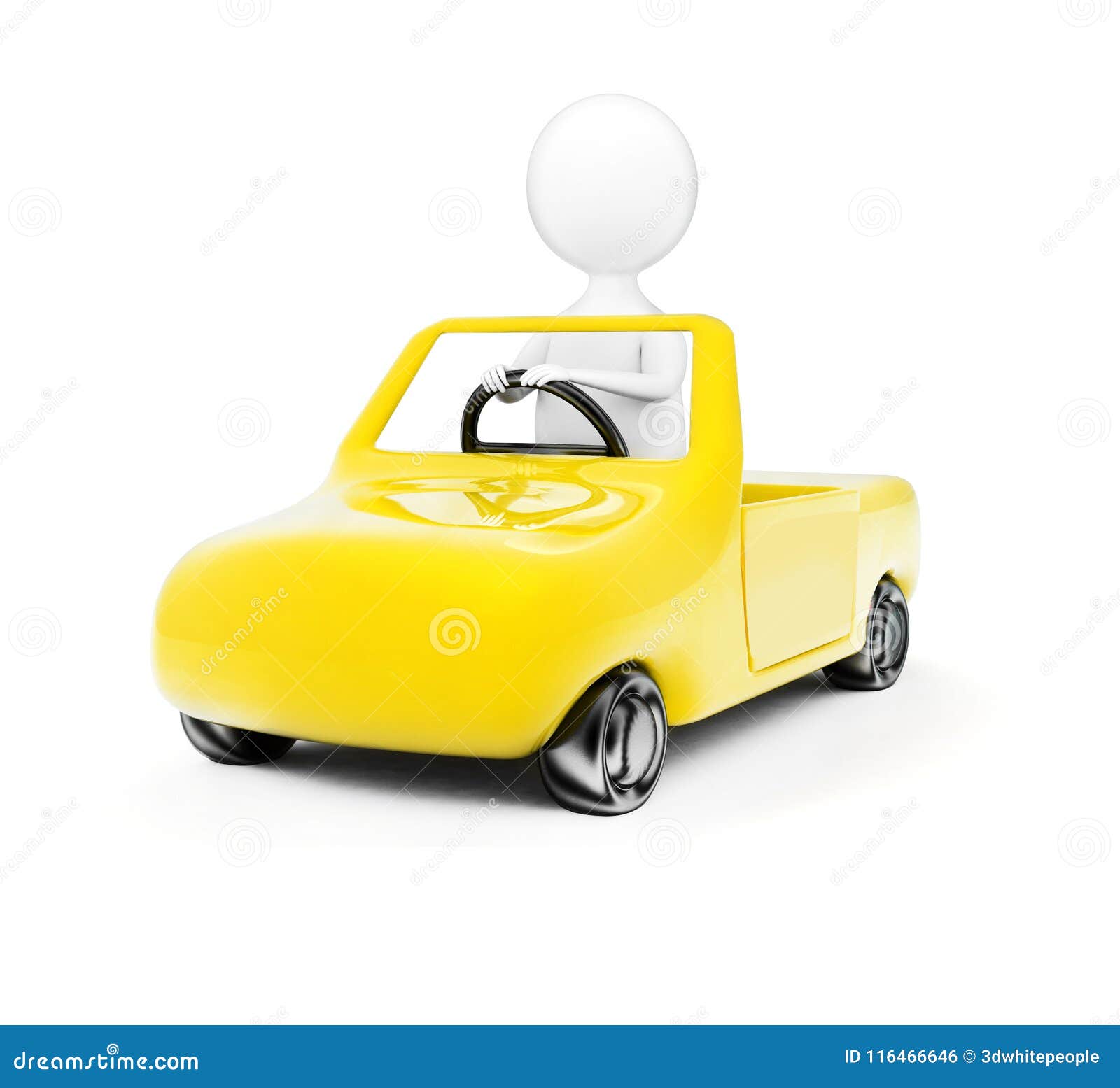 3d Man Driving a Car Concept Stock Illustration - Illustration of ...