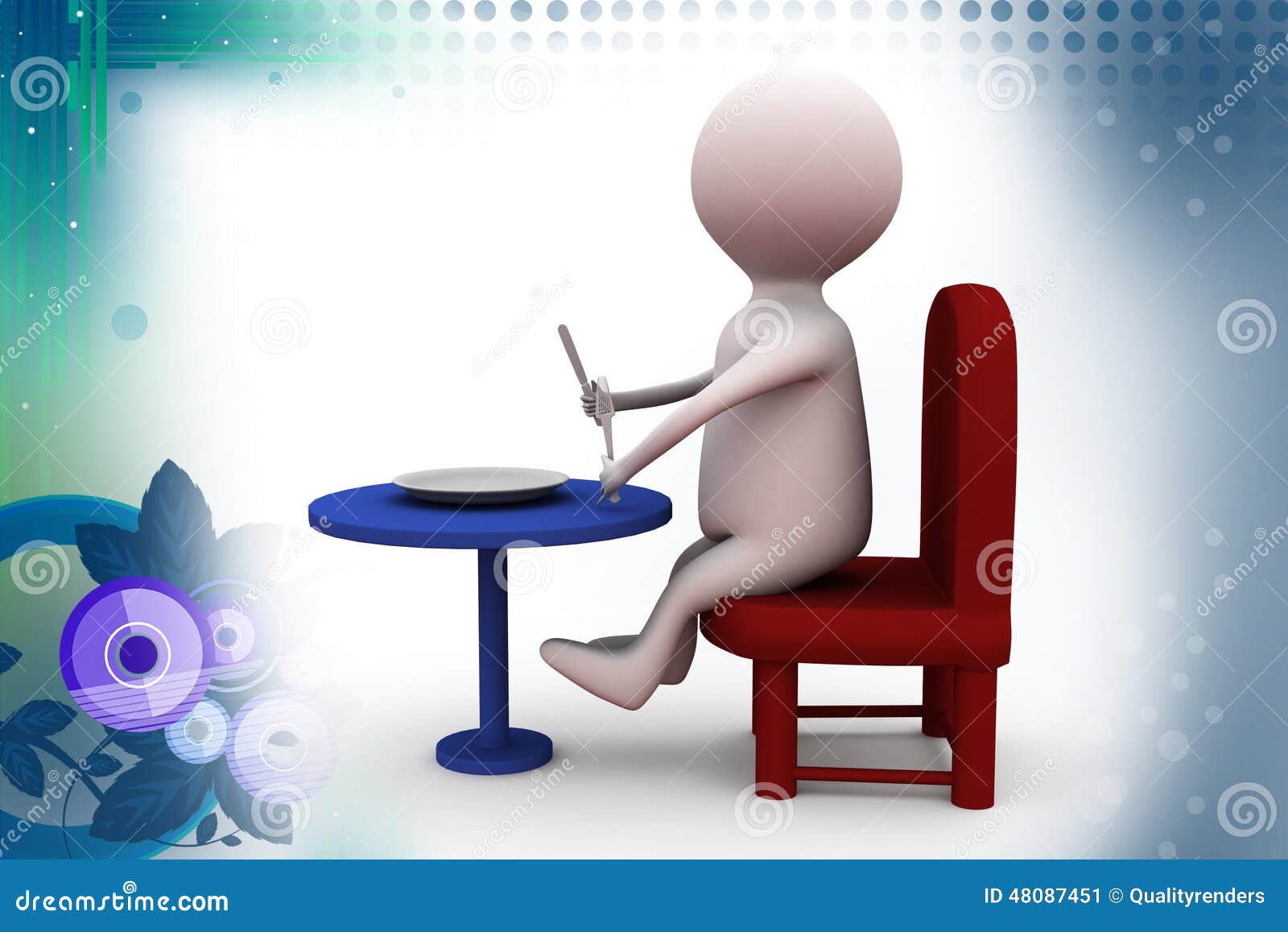 3d man eating illustration stock illustration. Illustration of ...