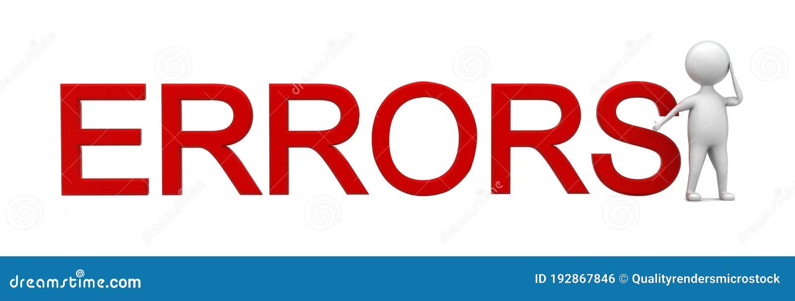 3d man errors concept stock illustration. Illustration of people ...