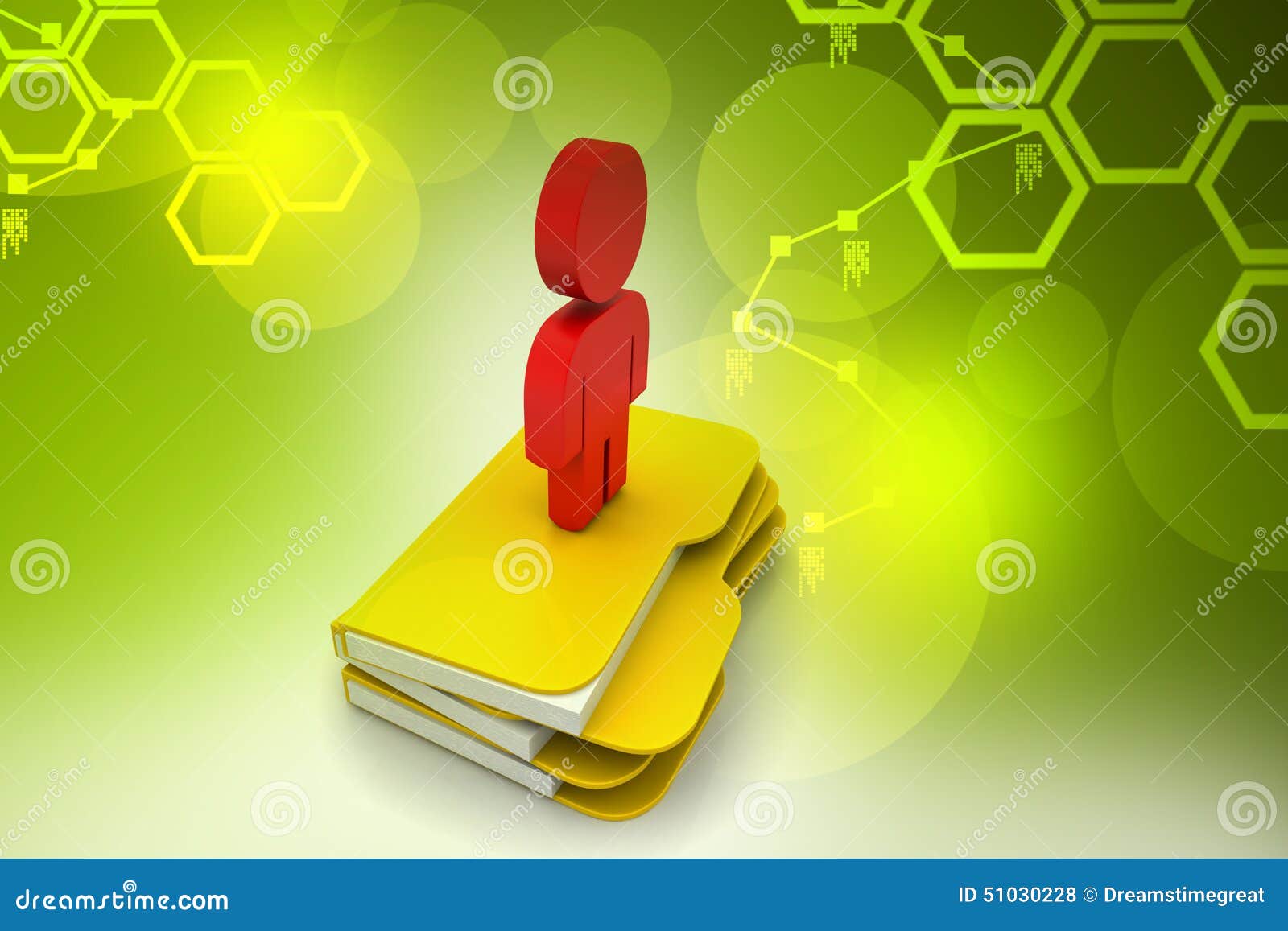 3d man with file folder stock illustration. Illustration of folder ...