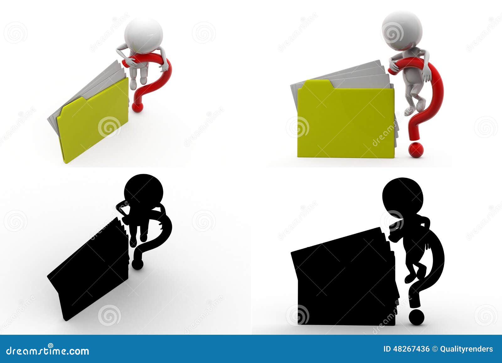 3d man with file search stock illustration. Illustration of cartoon ...