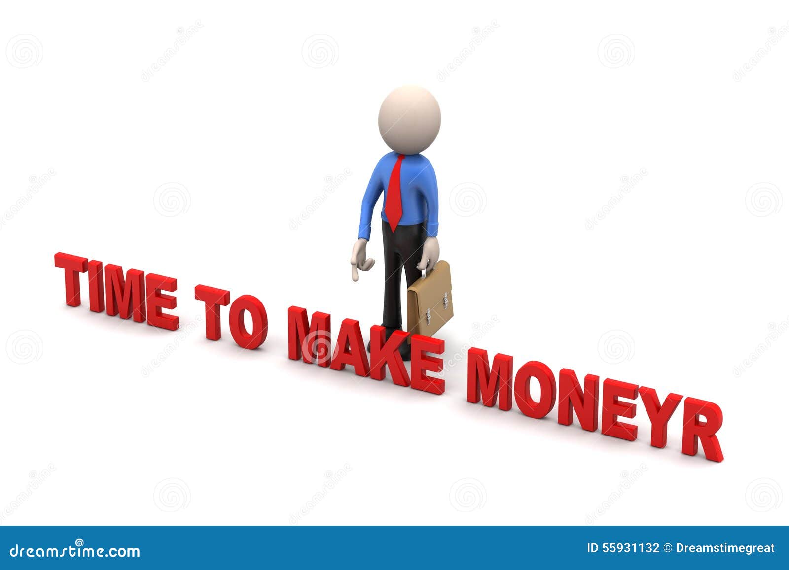 3d Man in Financial Concept Stock Illustration - Illustration of icon ...