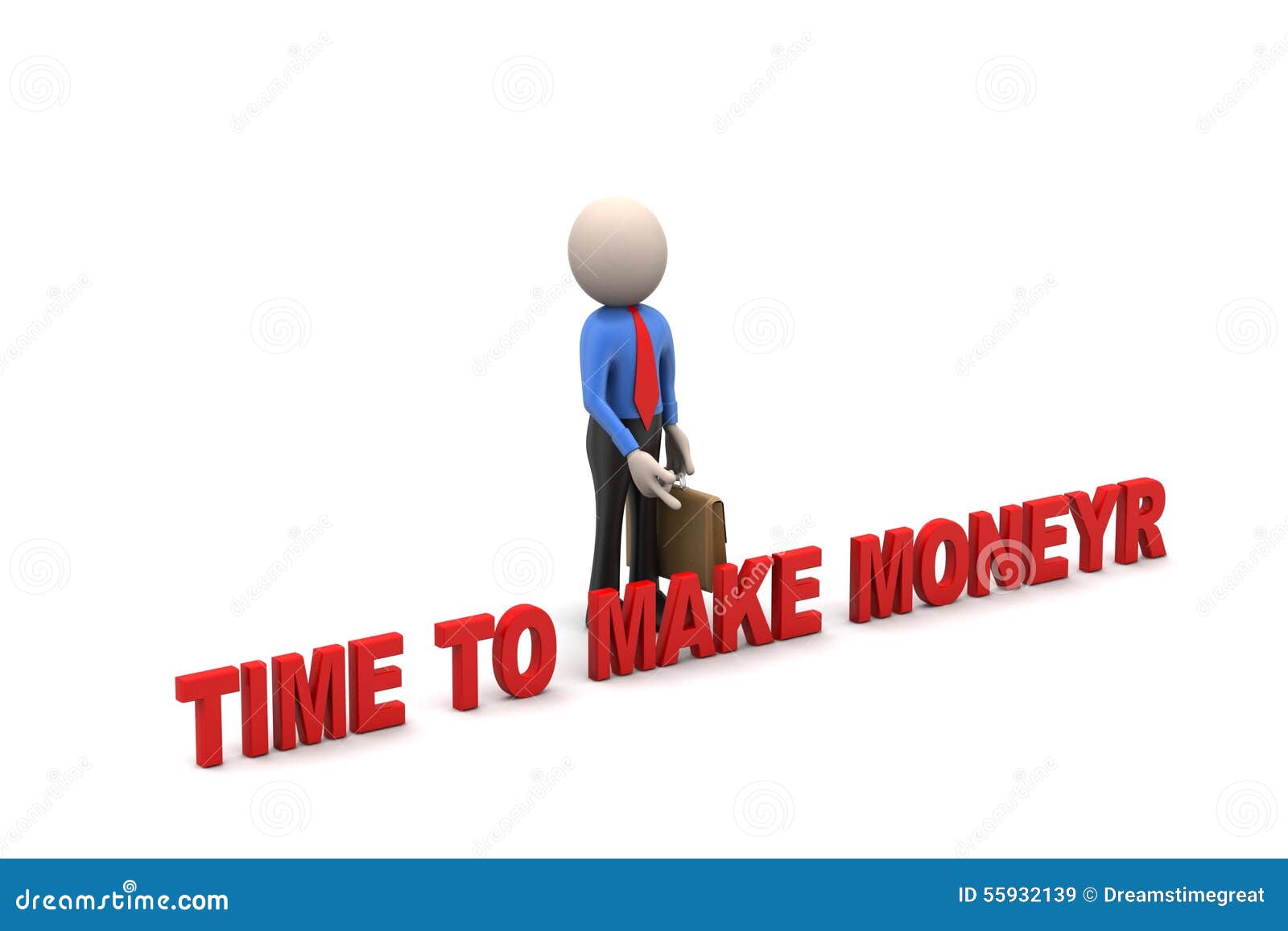 3d Man in Financial Concept Stock Illustration - Illustration of design ...