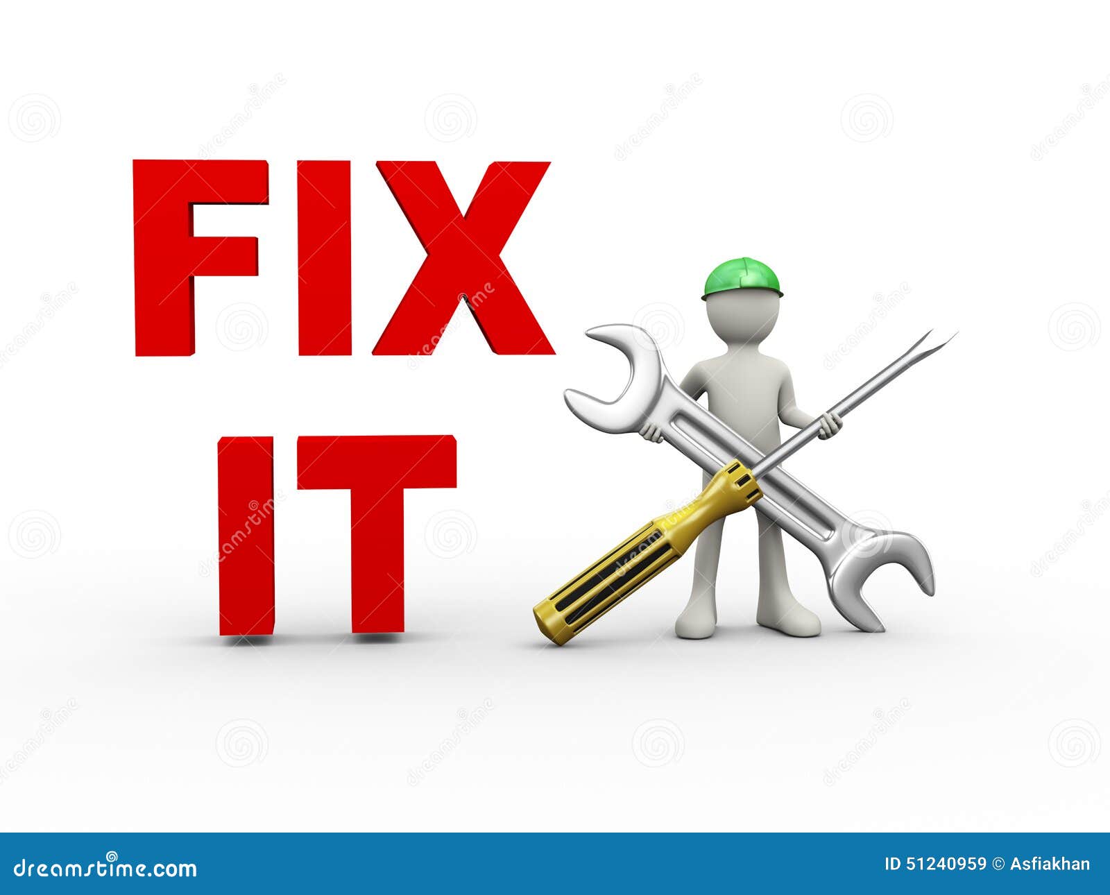 3d Man Fix it Wrench and Screwdriver Stock Illustration - Illustration ... 3d Man Fix it Wrench and Screwdriver Stock Illustration - Illustration ...