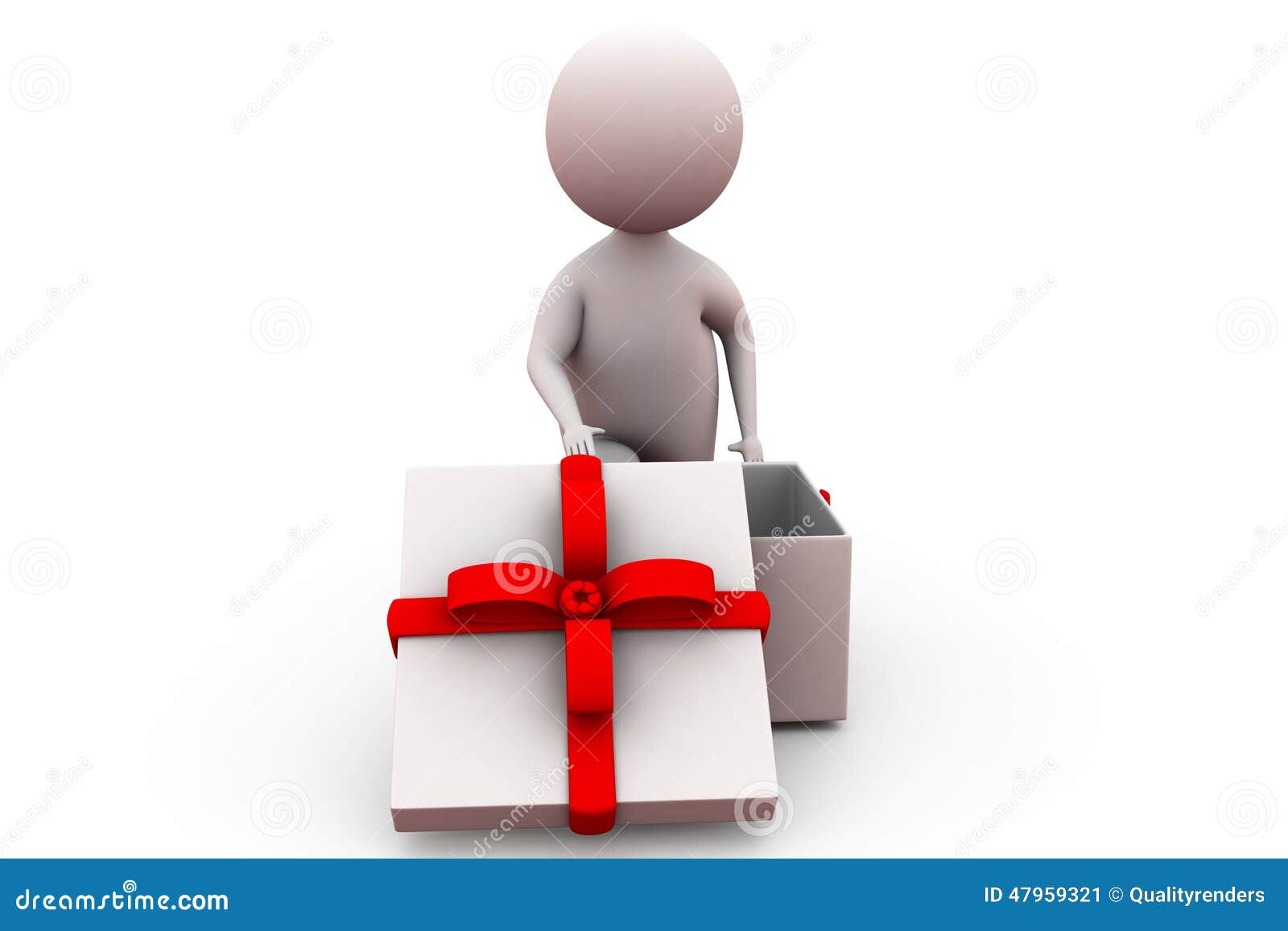 3d man gift concept stock illustration. Illustration of character ...