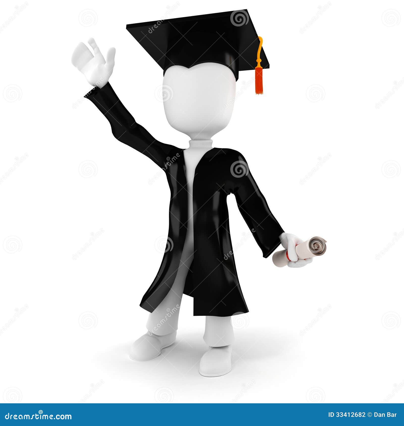3d man graduate student stock illustration. Illustration of graduate ...