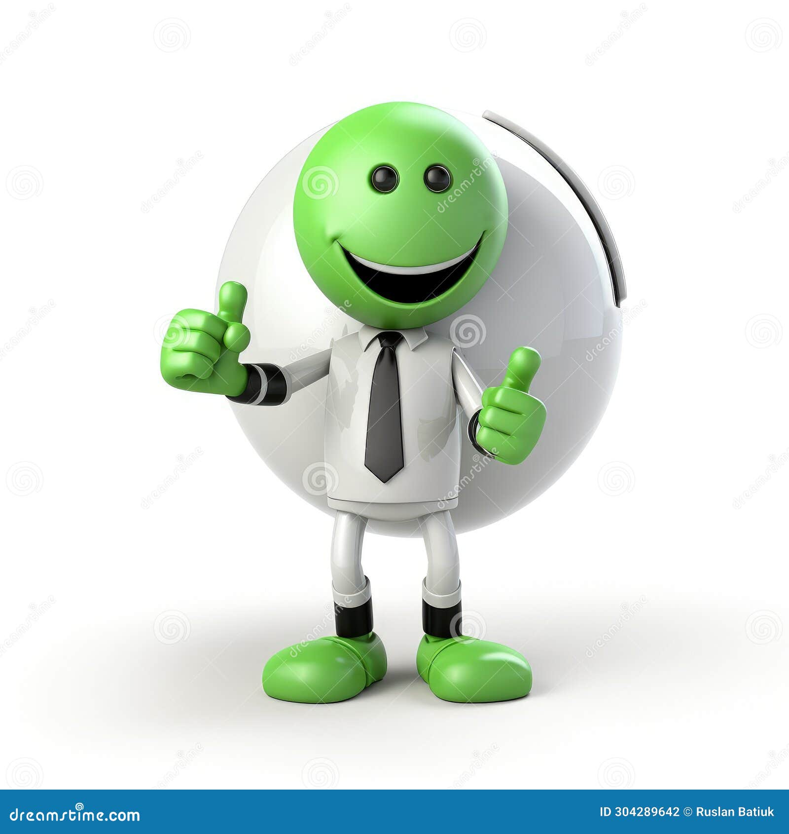 3d Man is Green Tick Symbol, Signifying Completion and Success, in a ...