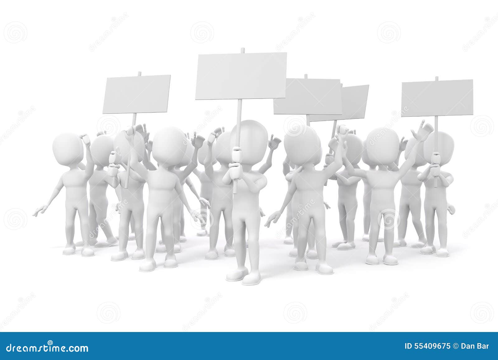 Protesting People Crowd Banners Vector Illustration | CartoonDealer.com ...