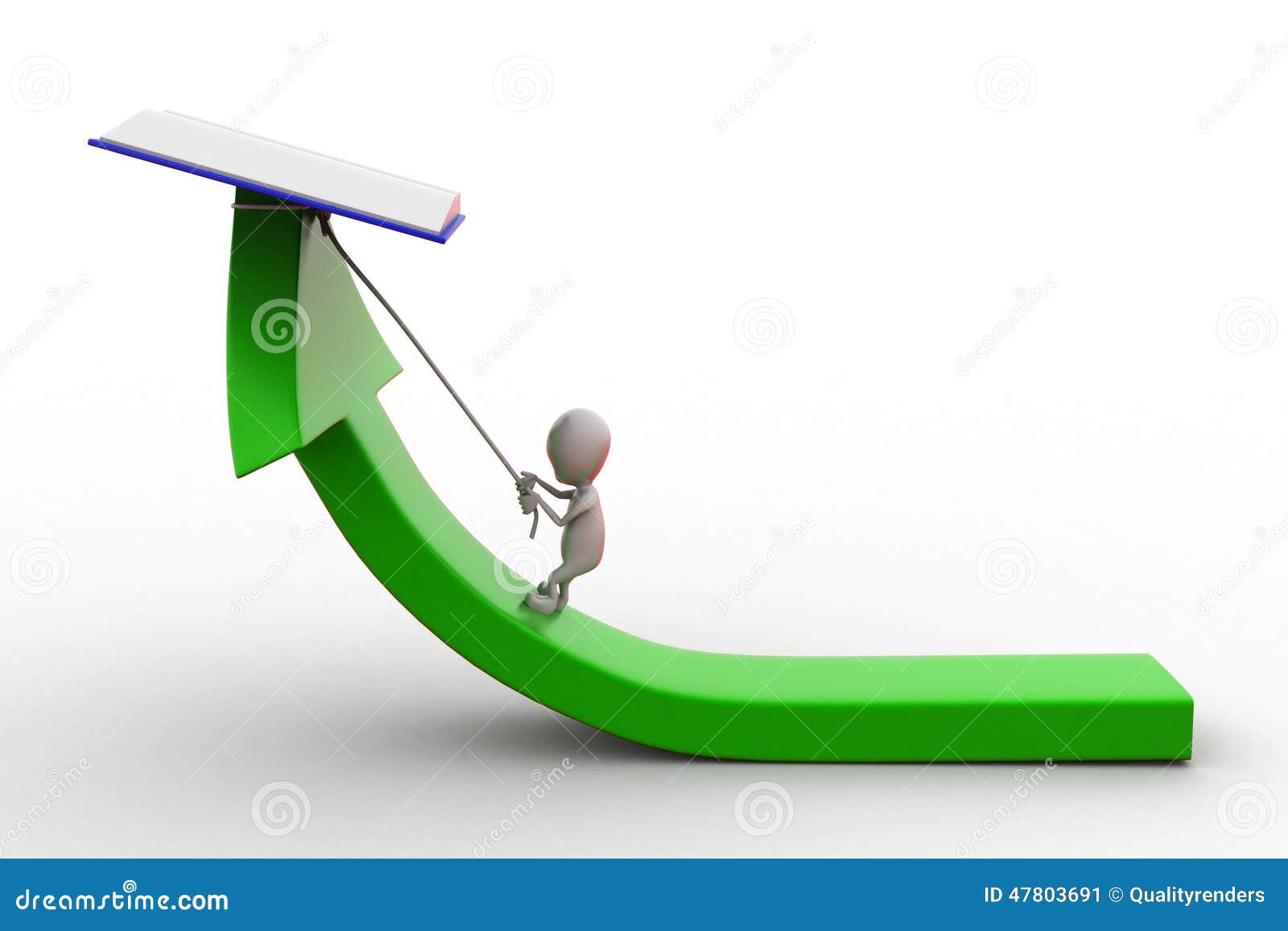 3d man growth of learning stock illustration. Illustration of graphics ...